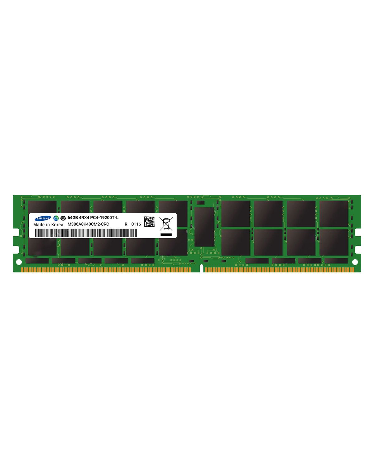 Samsung 64GB PC4-19200 DDR4-2400MHz ECC CL17 288-Pin LRDIMM 1.2V Quad ...