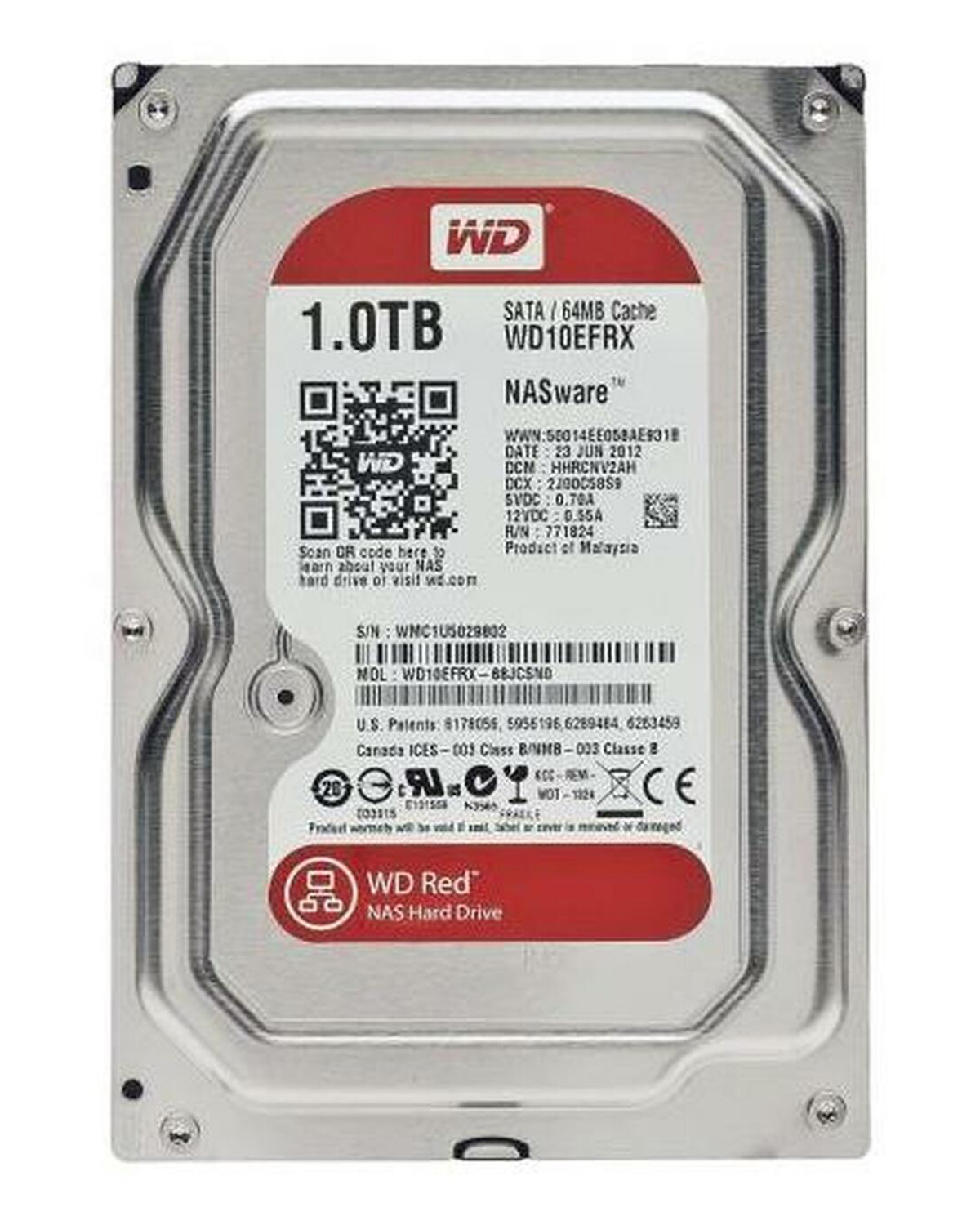 Shop - Western Digital Red NAS 1TB 5400RPM SATA 6Gbps 64MB 3.5-inch ...