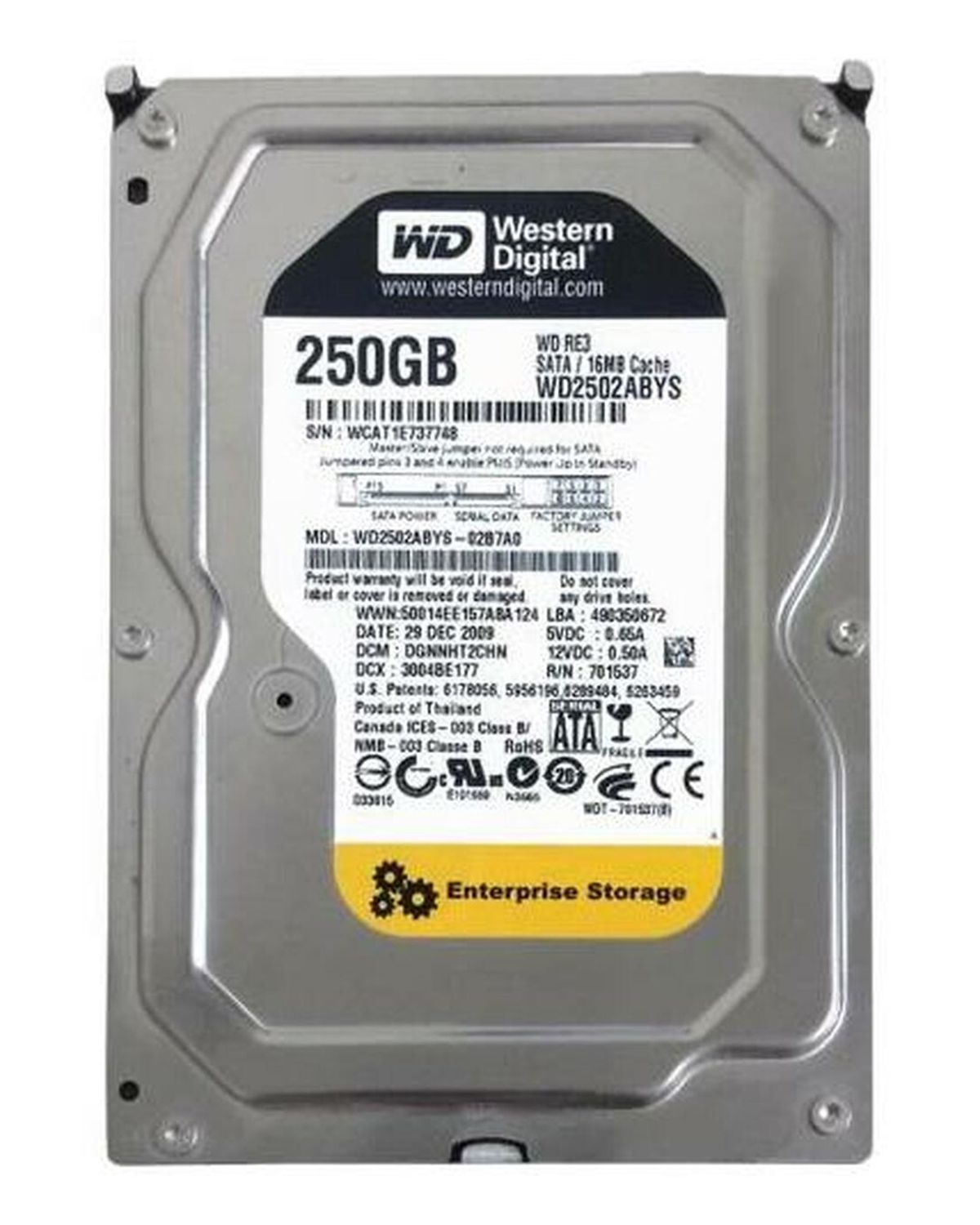Western Digital RE3 SATA 3Gbps 7200 RPM 2.5 Inch Enterprise Hard Drive
